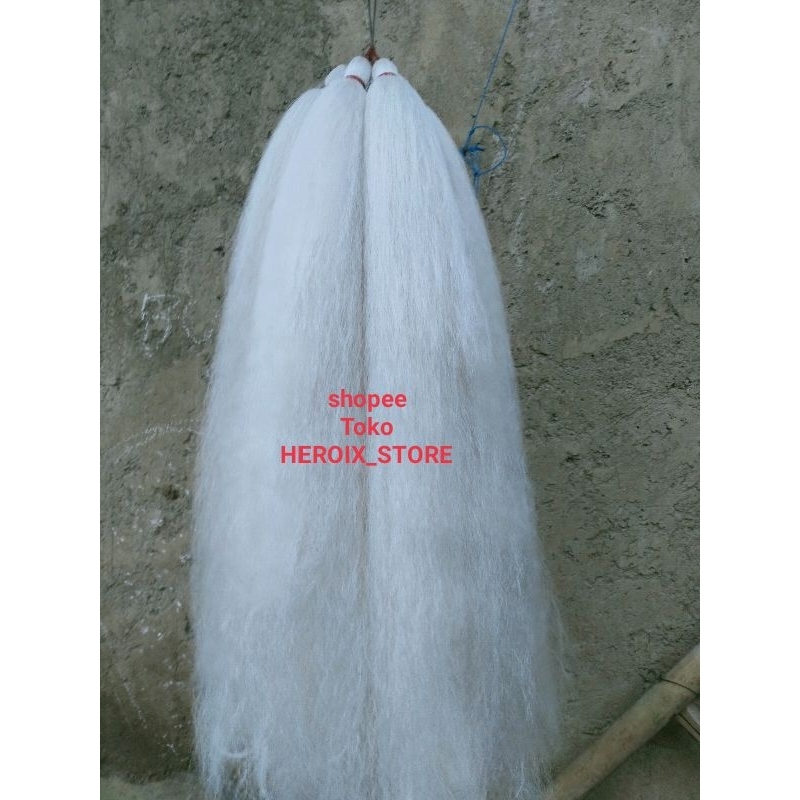 Jual Rambut cemara putih kertas/rambut sintetis warna putih kertas ...