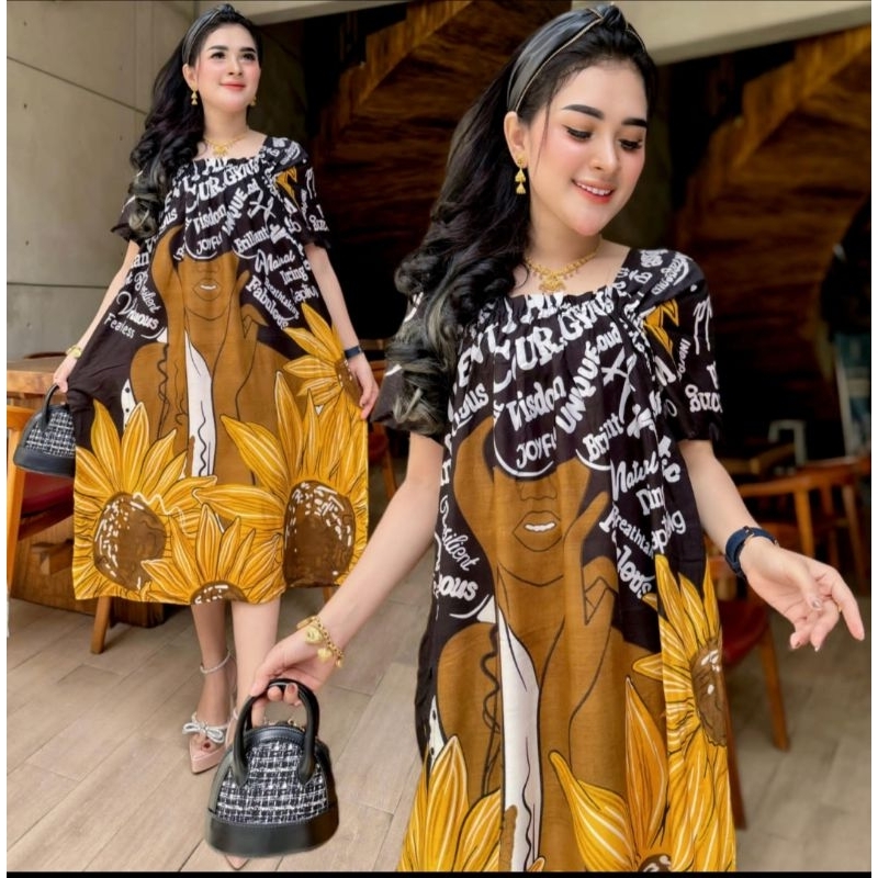 Jual DRESS FUJI KARET DI DADA BUSUI // DASTER FUJI VIRAL // DASTER ...