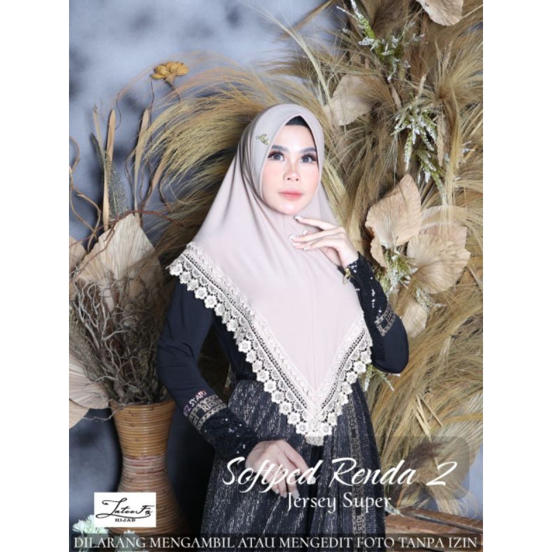 Jual Jilbab daily Renda 2 Softped Lateefa Ukuran Standar pola V ...