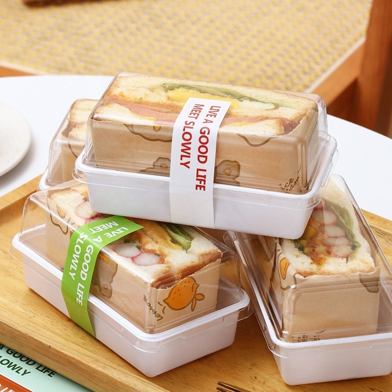 Jual 10SET PREMIUM tray mika sandwich roti tray kue mika box kotak cake ...