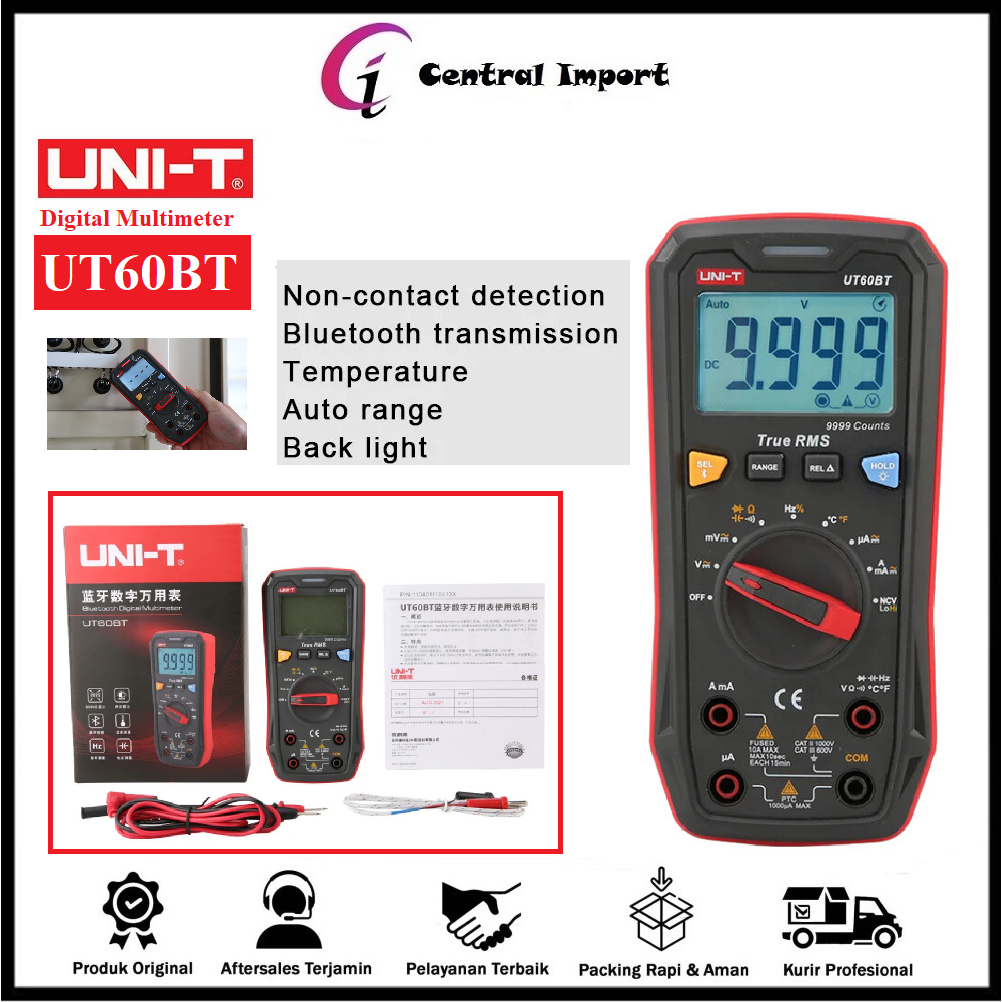 Jual UNI-T UT60BT BlueTooth True RMS Digital Multimeter with NCV - UT60 BT | Shopee Indonesia