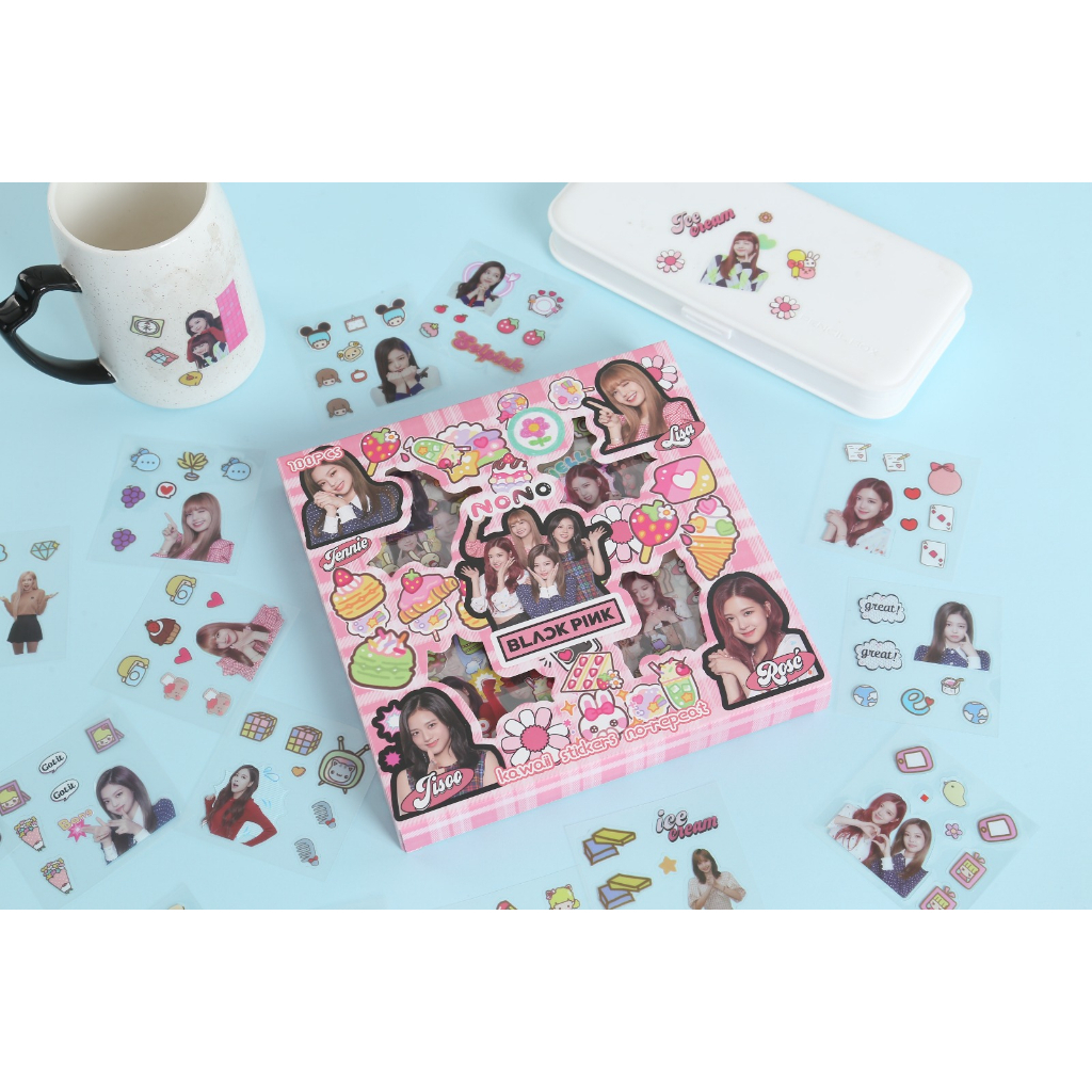 Jual cod Sticker Pack Blackpink 100 Lembar Sticker Blackpink Super Cute ...