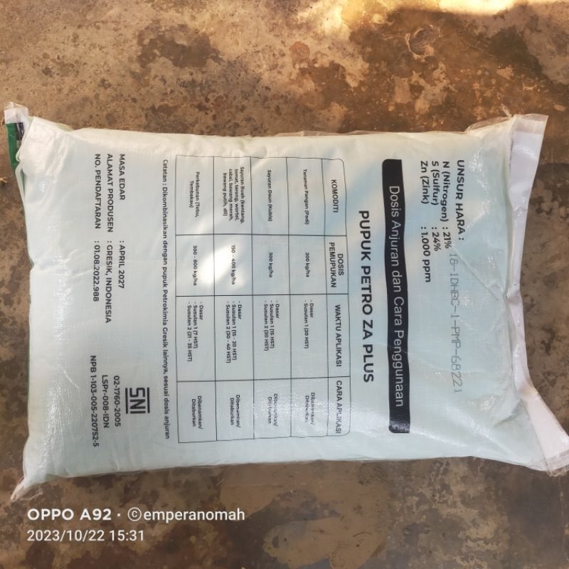 Jual Pupuk ZA Plus Petro 10 Kg Solusi Pertanian | Shopee Indonesia