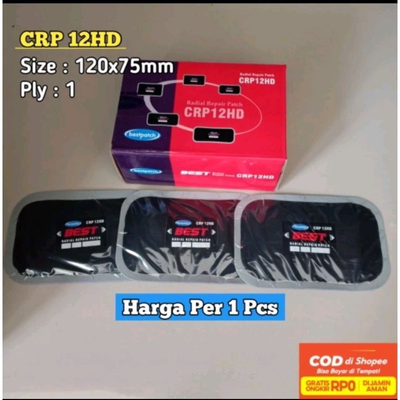 Jual Bestpatch CRP 12HD Per Pcs / Biji / Lembar - Karet Tambal Ban Luar - Tip Top - Karet Patch ...