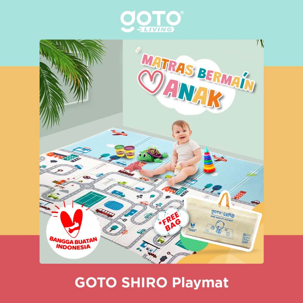 Jual Goto Shiro Playmate Bayi Matras Lipat Playmat Anak Tebal 180x200 ...