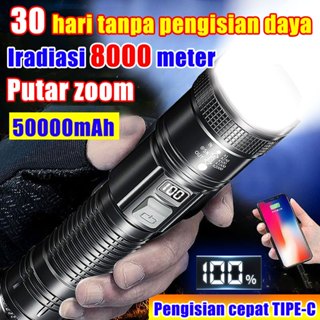 Jual Senter tahan air tahan lama 80000 jarak jauh zoom putar senter LED ...
