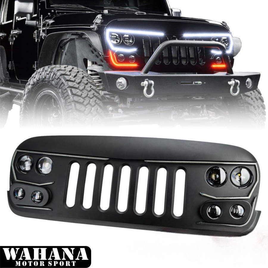 Jual Grille Grill Model Angel Ayes Dengan Lampu LED Untuk Jeep Wrangler ...