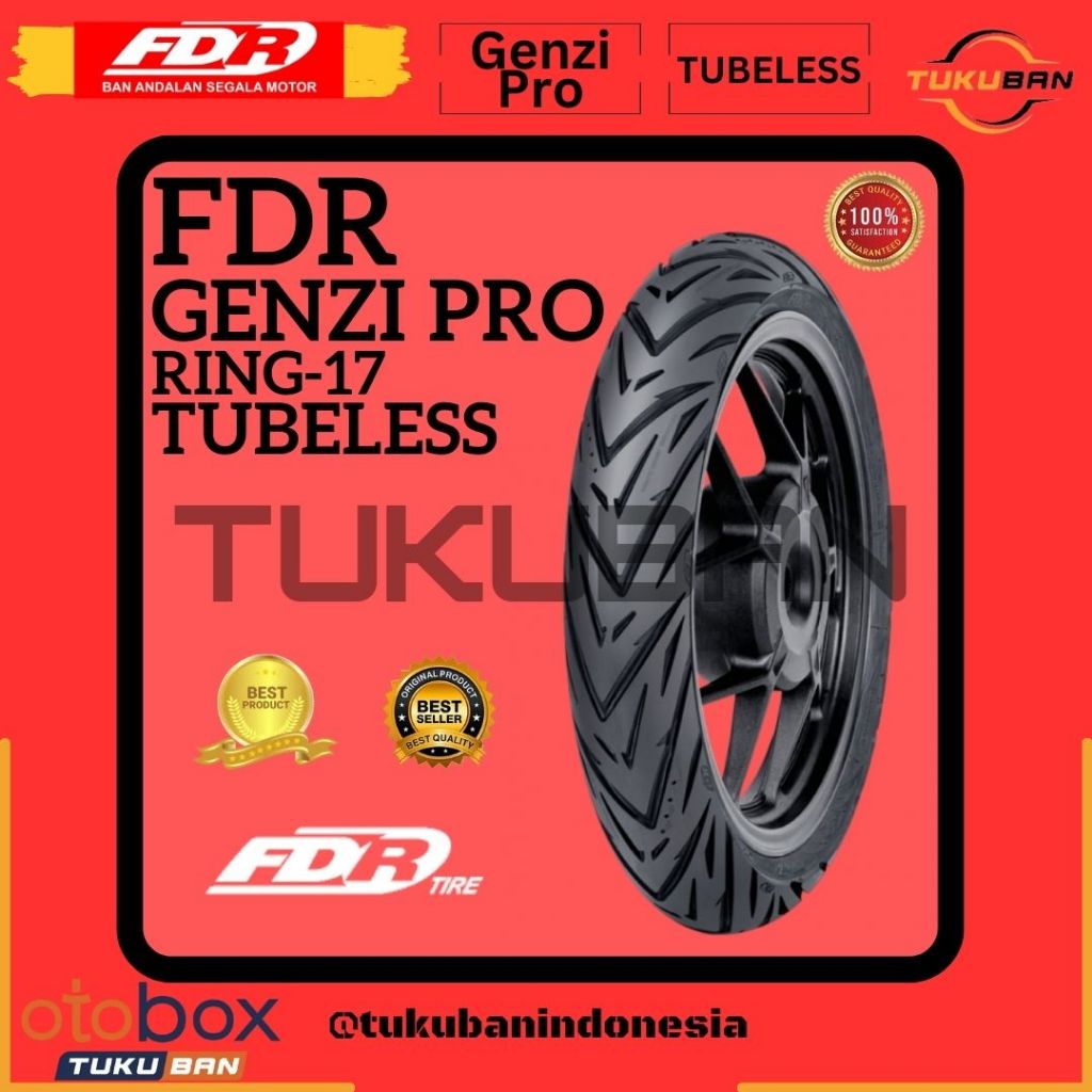 Jual Ban Motor FDR Genzi Pro 70/80 80/80 90/80 100/80 120/80 (TUBELESS) Ring 17 for BEBEK or ...