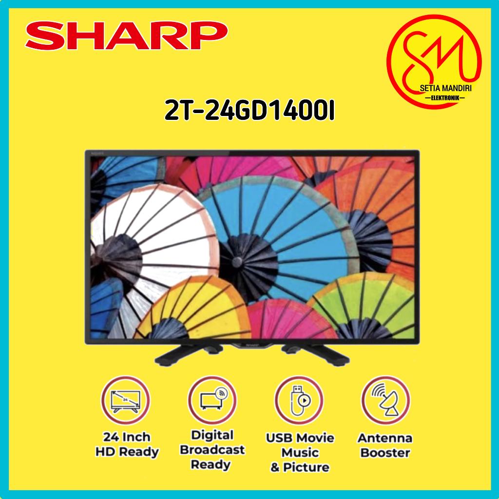 Jual Sharp TV LED 24" HD-Ready TV Digital 24 Inch - 2T-C24GD1400i | Shopee Indonesia