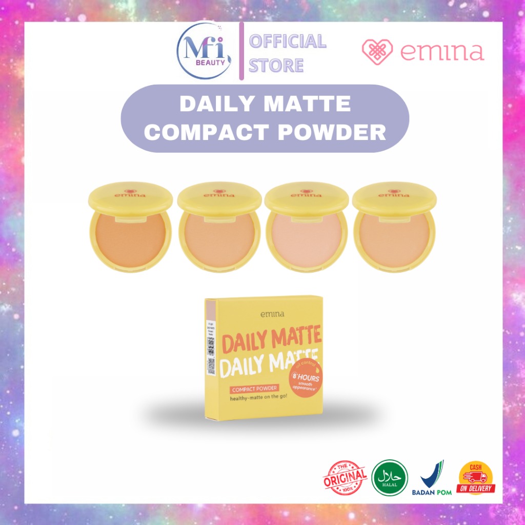 Jual MFI - EMINA DAILY MATTE COMPACT POWDER NETTO 11 GR | Shopee Indonesia