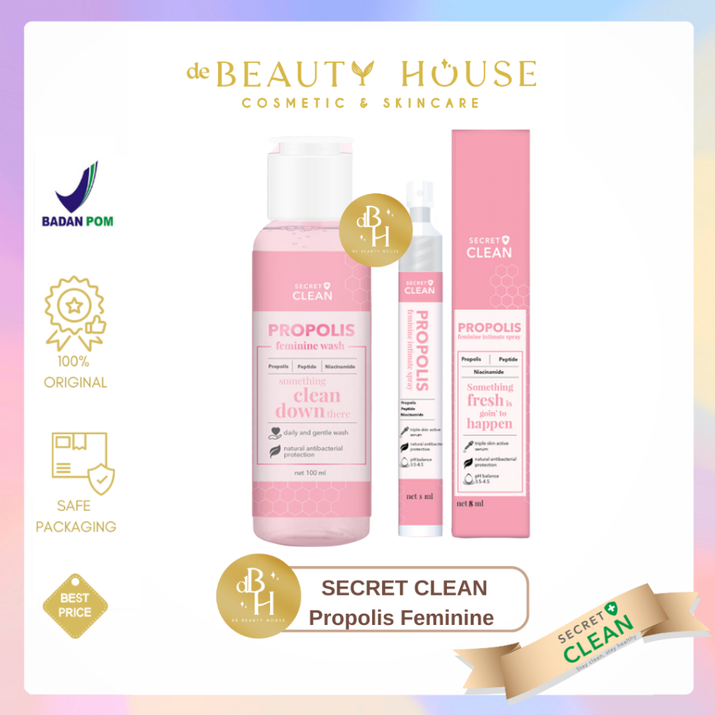 Jual SECRET CLEAN Propolis Feminine Care | Intimate Spray 8ml | Wash ...