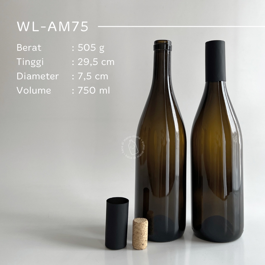 Jual Botol kaca wine TRIANGLE wooden cork + sleeves - BOTOL BARU - Wine ...