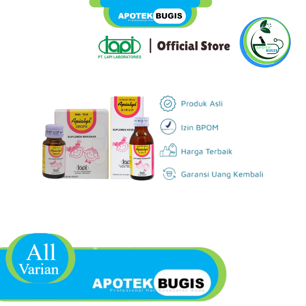 Jual Apialys Drops 10 ml - Apialys Syrup 100 ml / Suplemen Kesehatan ...