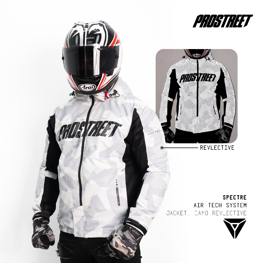 Jual Jaket Motor Prostreet Spectre Air Tech System Camo Reflective ...