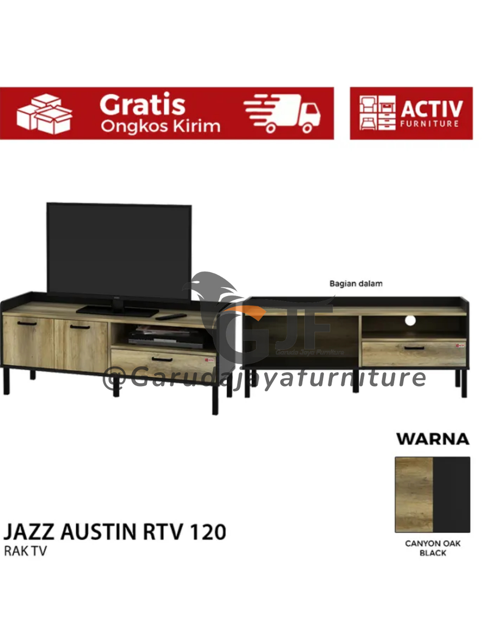 Jual MEJA TV MINIMALIS / RAK TV MODERN BERKAKI TERBARU ACTIV JAZZ ...