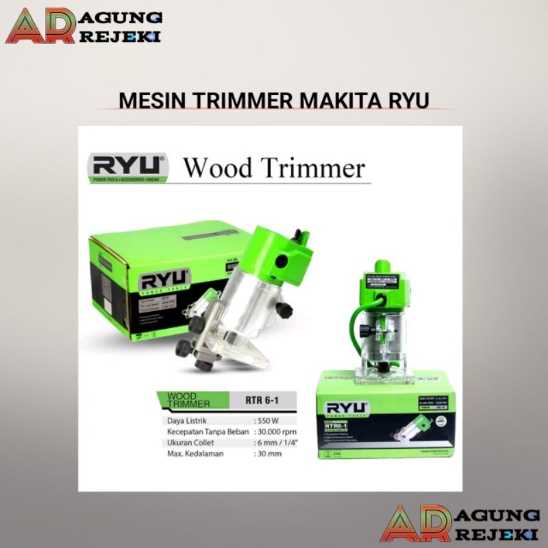 Jual RYU Mesin Router Trimmer Profil Kayu RTR 6-1 | Mesin Wood Trimmer ...