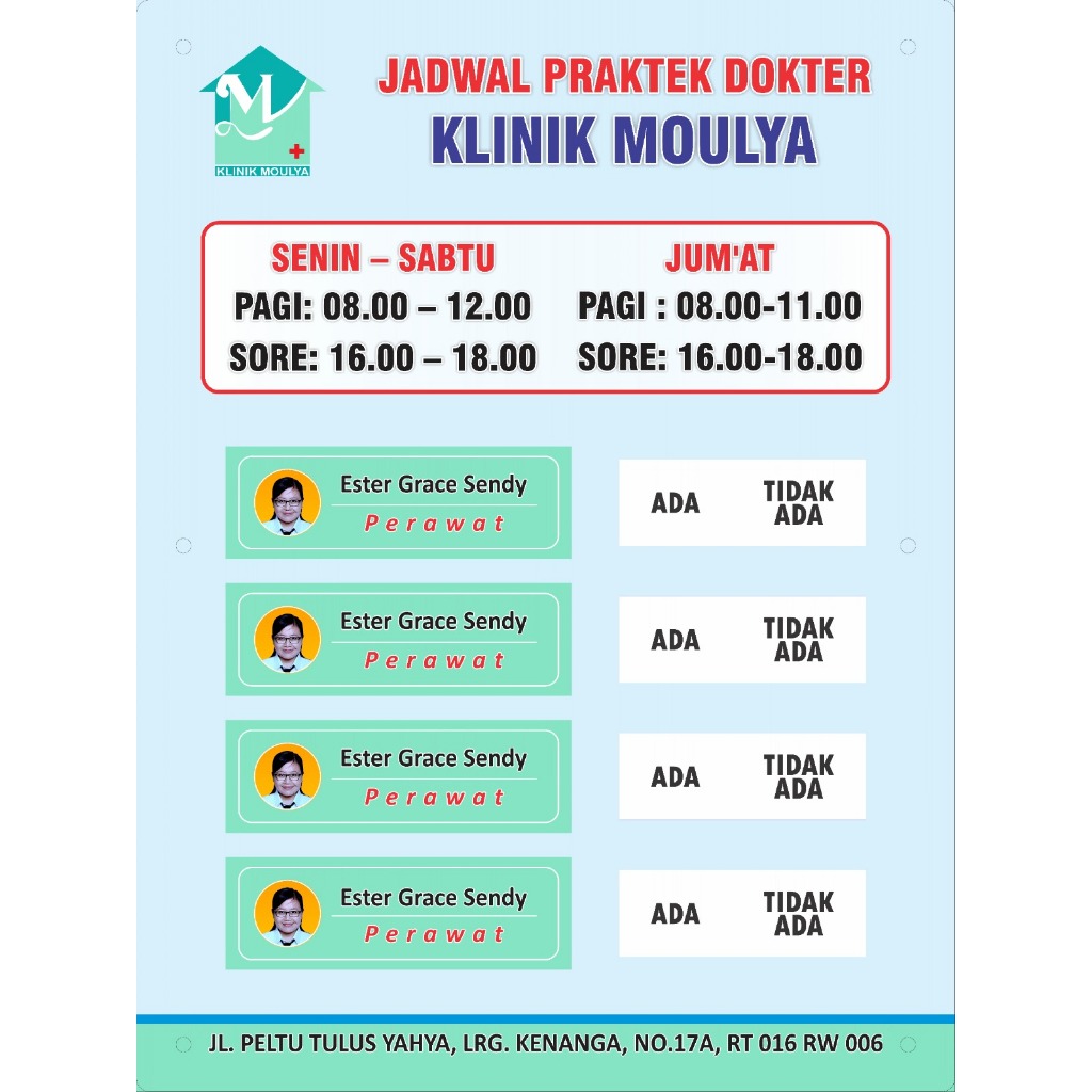 Jual Akrilik Jadwal Dokter | Shopee Indonesia