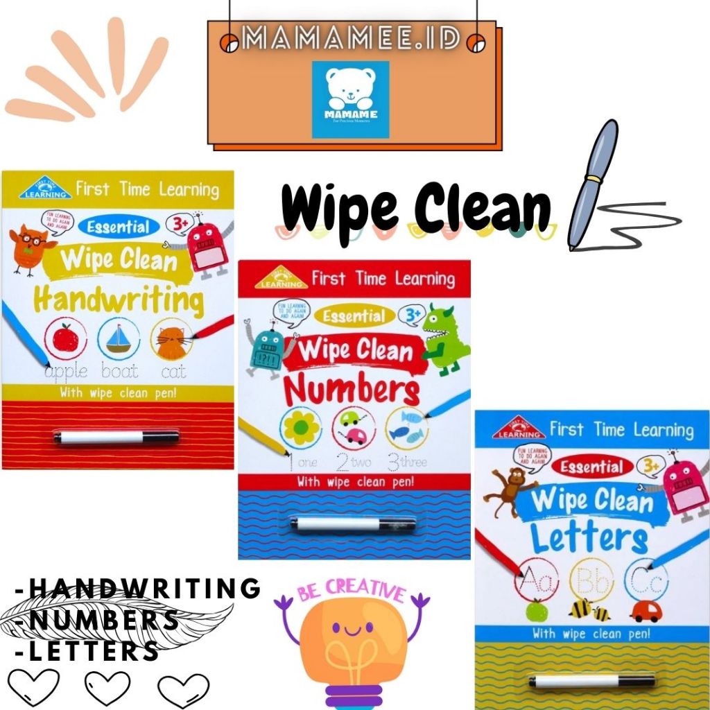 Jual Wipe Clean untuk Latihan Tracing dan Menulis Huruf Angka ...
