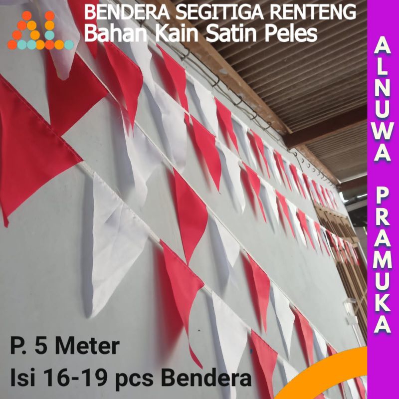 Jual Bendera Segitiga Renteng/Bunting Flag/Bendera Hias | Shopee Indonesia