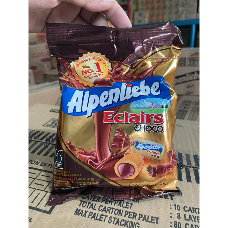 Jual alpenliebe eclairs eclair sak zak 40x3.6gr choco | Shopee Indonesia