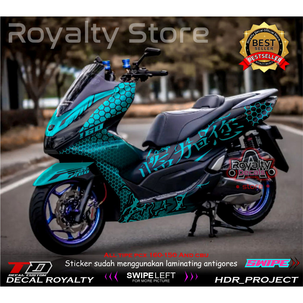 Jual Decal pcx 160 / 150 fullbody sticker pcx 160 full body QUALITAS ...