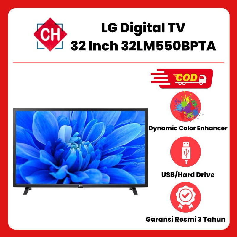 Jual LG TV Digital 32LM550BPTA LED 32 Inch HD Dynamic Color Enhancer ...
