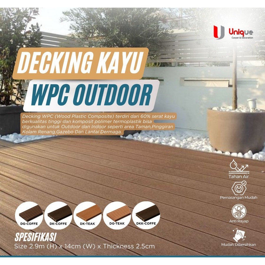 Jual Decking WPC Outdoor / Lantai Kayu Kolam Renang / Swimming Pool ...