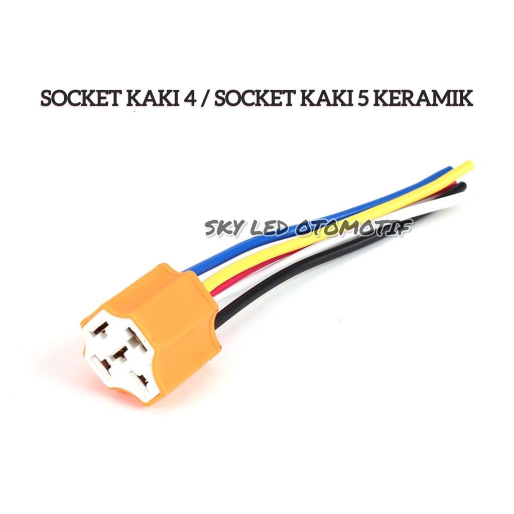 Jual Socket Seal Beam Ceramic H4 & H5 / Rumah Lampu Mobil Motor H4 & H5 ...