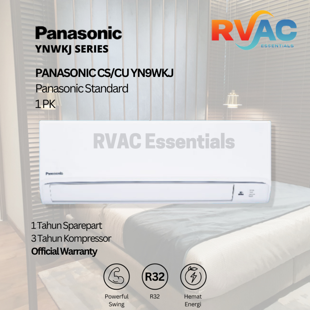 Jual AC PANASONIC STANDARD 1 PK CS/CU YN9WKJ | R32 | Shopee Indonesia