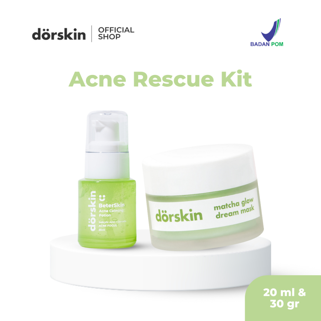 Jual [ACNE RESCUE KIT] Dorskin Matcha Glow Dream Sleeping Mask ...