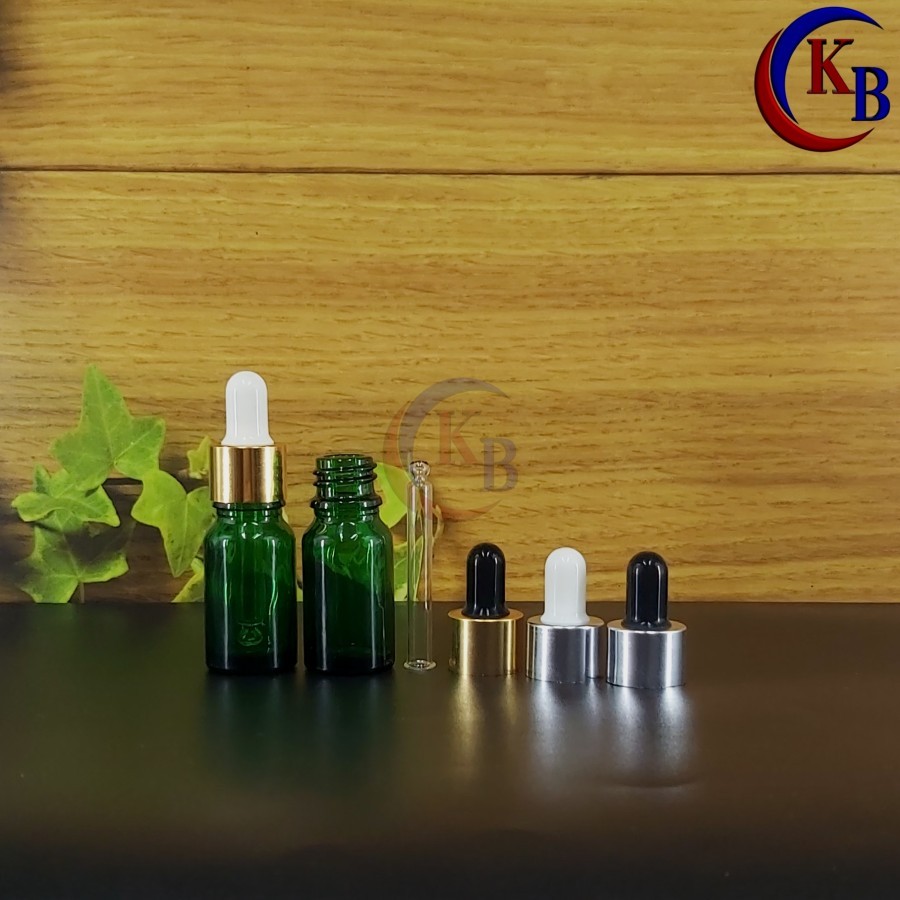 Jual BOTOL PIPET 10 ML TETES SERUM / BOTOL KACA GREEN 10ML NECK 18 ...