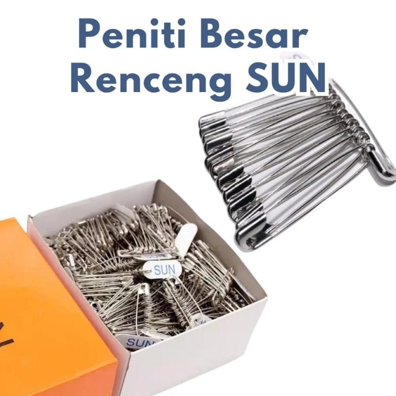 Jual peniti 1 renceng 12pc silver putih/peniti besar stainless | Shopee ...