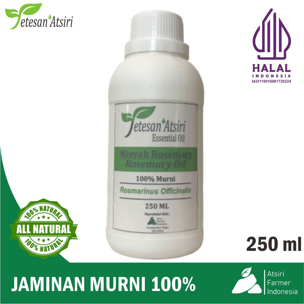 Jual 250ml minyak atsiri rosemary murni tanpa campuran rosemary pure essential oil aromatherapy ...