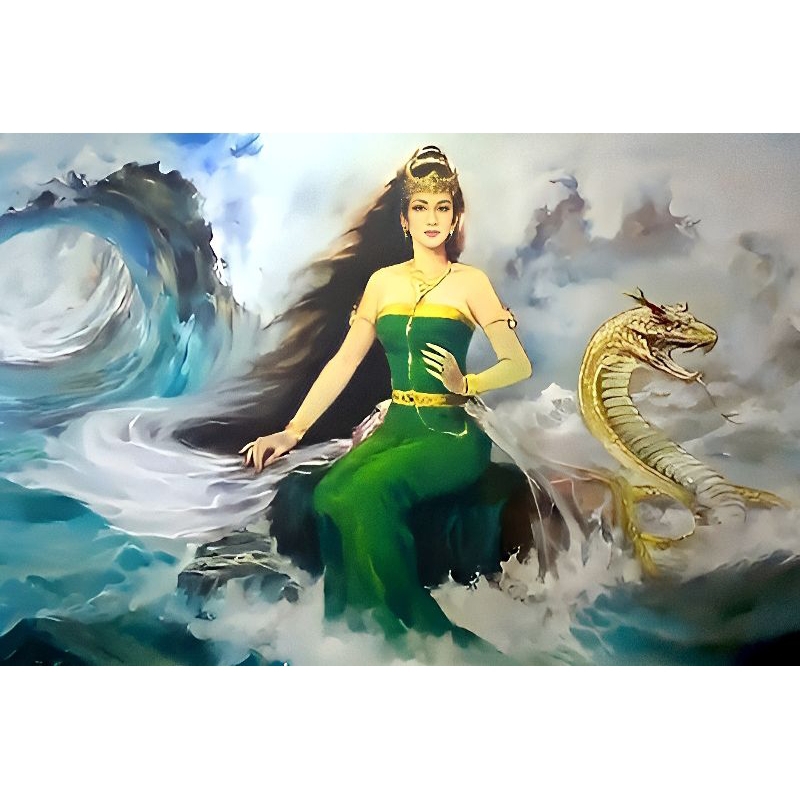 Jual Lukisan Cetak, NYI RORO KIDUL, Ukuran JUMBO, 200x100cm/Poster ...