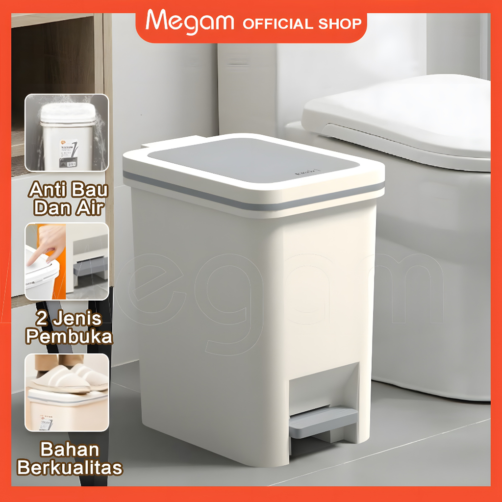 Jual Megam Tempat Sampah Mini Portable Tong Sampah Tekan dan Pijakan ...