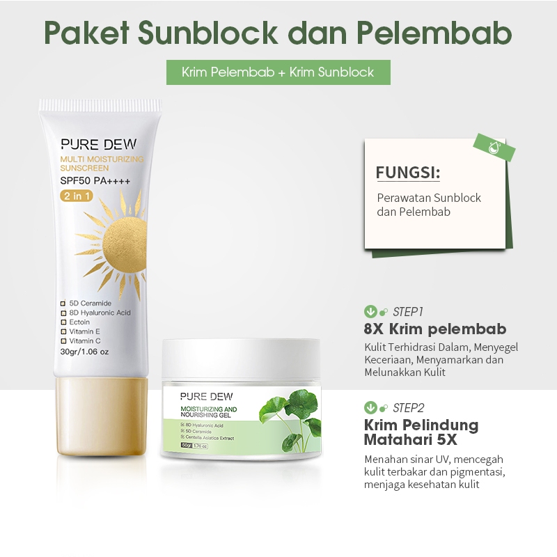 Jual PURE DEW - UV Serum Sunscreen Multi Moisturizing Sunscreen 5X Ceramide Serum Skin Barrier ...