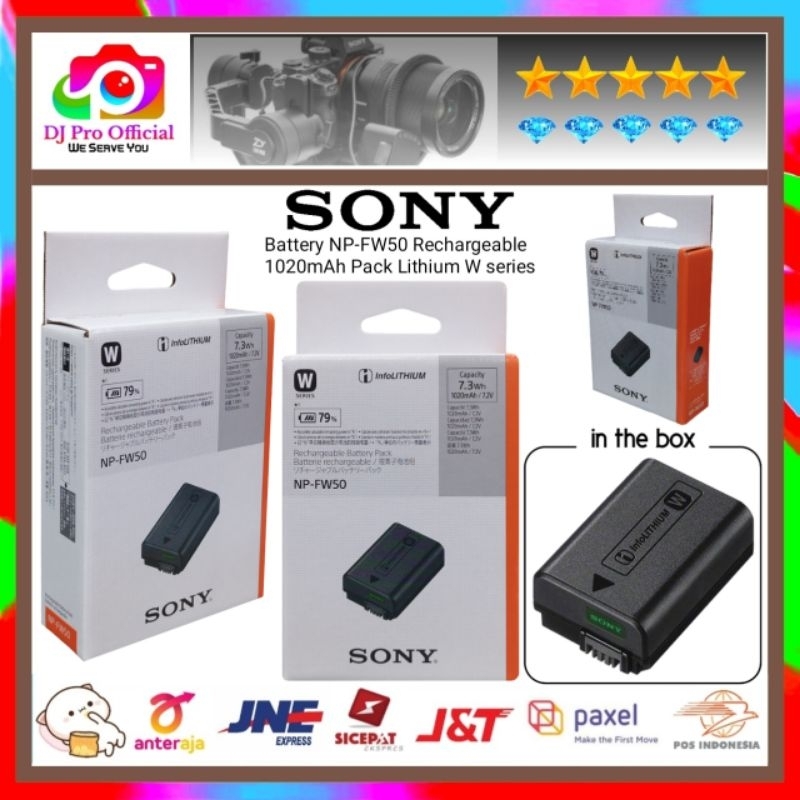 Jual Battery Sony NP FW50 Rechargeable NPFW50 FW 50 1020mAh Batteries ...