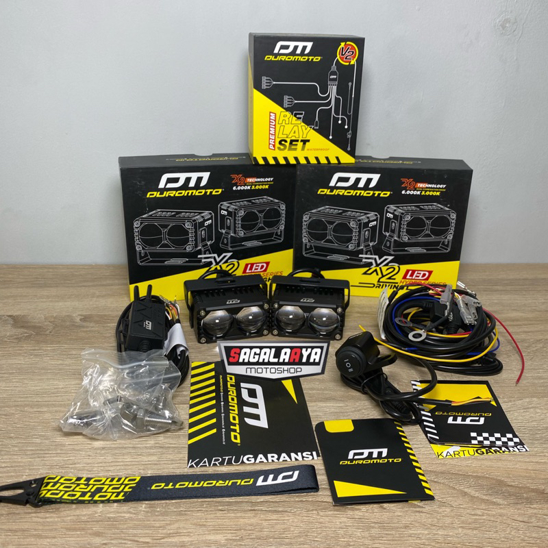 Jual Paket Lampu Duromoto X2 saklar Ori Duromoto Relay set Duromoto ...