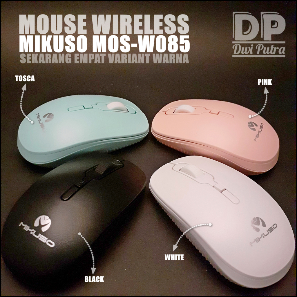 Jual MOUSE WIRELESS MIKUSO W085 2.4GHz // WARNA COLOR PASTEL ...