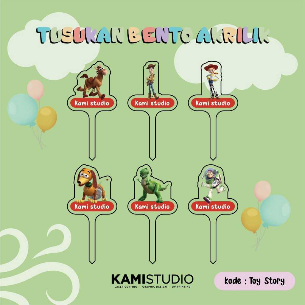 Jual TUSUKAN BENTO ANAK / AKRILIK FOOD PICK / TUSUK GIGI LUCU/ TUSUK ...