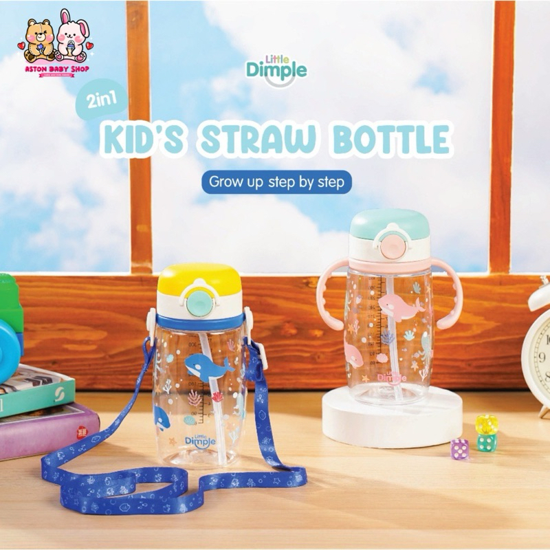 Jual Little Dimple 2in1 Kids Straw Bottle / Botol Minum Anak / Botol ...