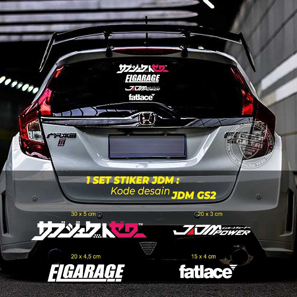 Jual Stiker mopbil stiker JDM 1 set stiker Murah stiker Mobil belakang ...