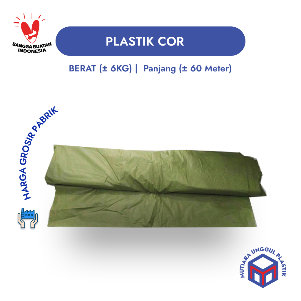 Jual PLASTIK COR HIJAU BUTEK 6KG PANJANG +-60 METER | Shopee Indonesia