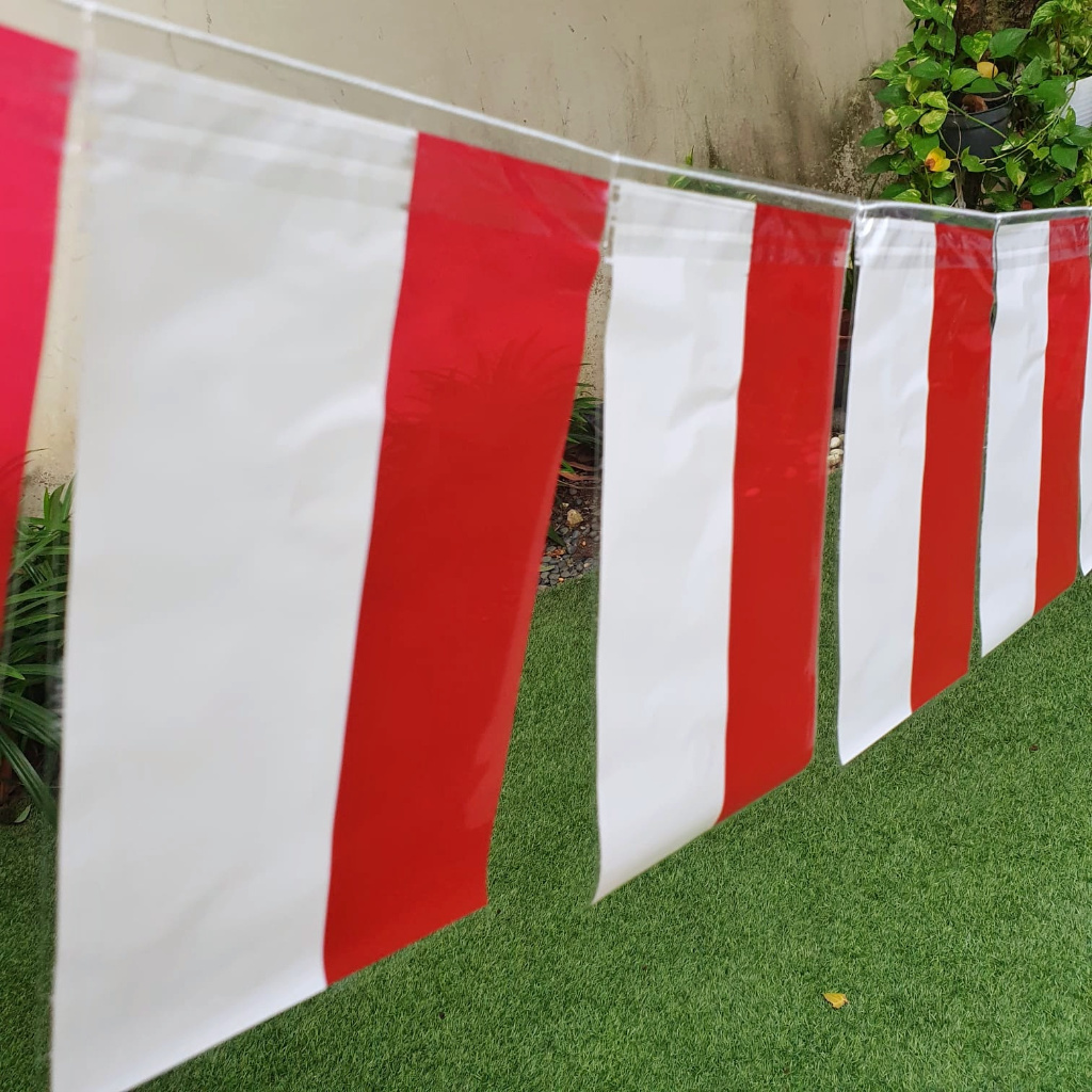 Jual Bendera Renteng Umbul Umbul Merah Putih HUT RI Plastik Kain Segitiga Indonesia Merdeka ...