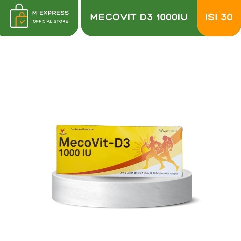 Jual MECOVIT D3 1000iu - Vitamin D Isi 30 Tablet | Shopee Indonesia