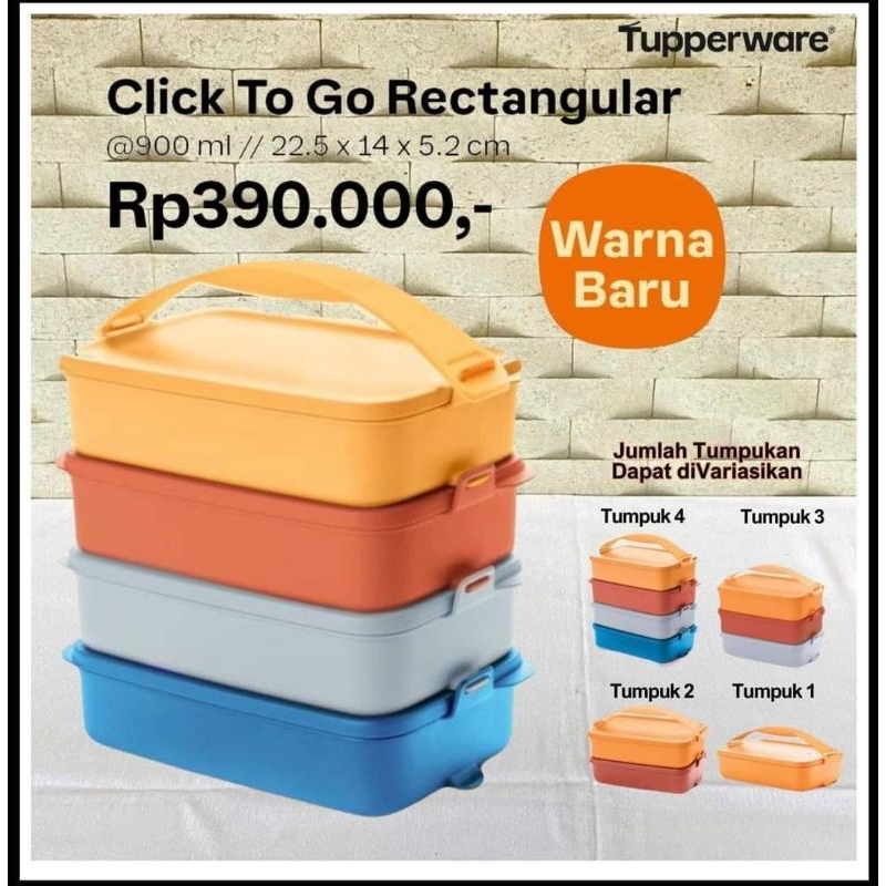 Jual click to go/rantang tupperware | Shopee Indonesia
