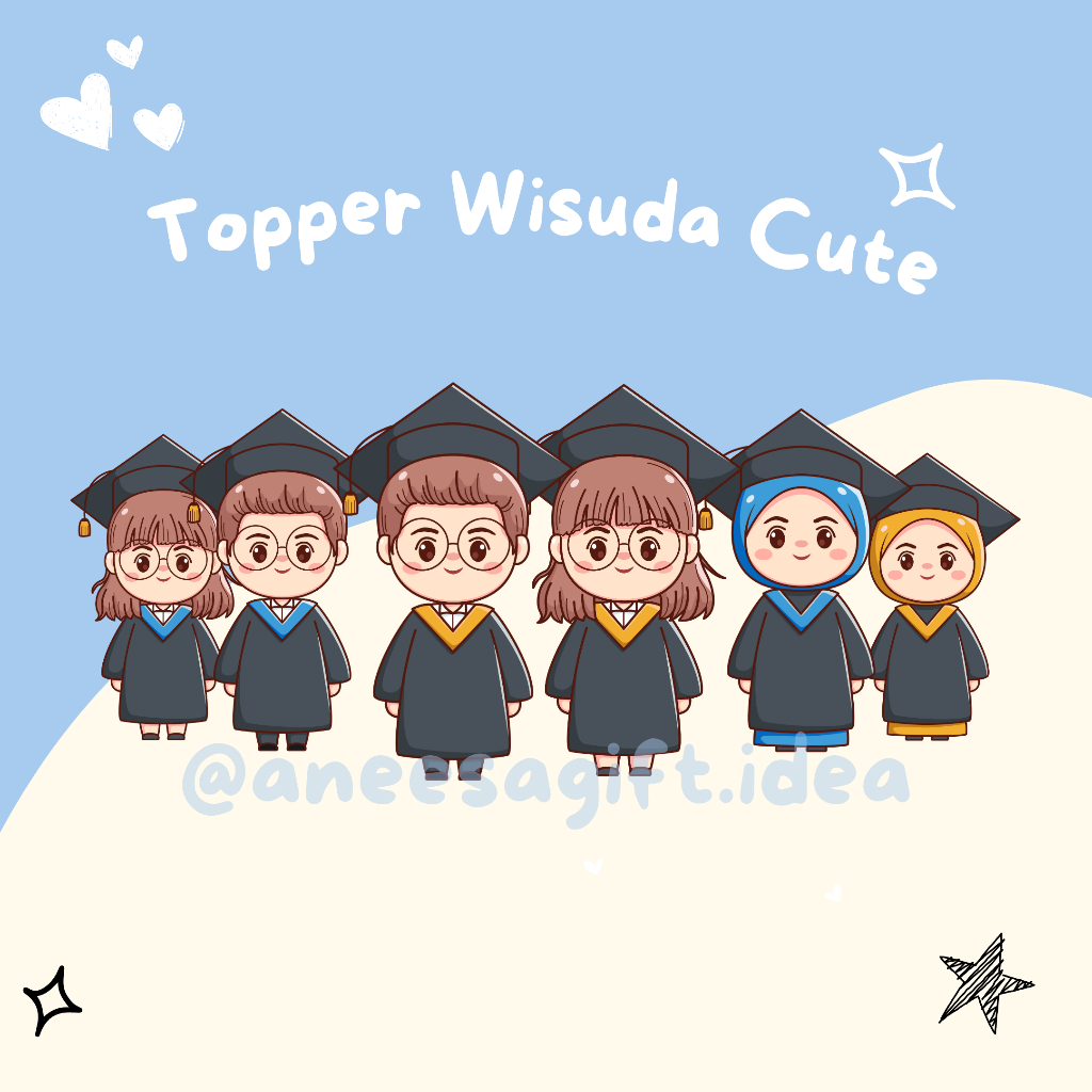 Jual TOPPER WISUDA CUTE - TOPPER GRADUATION - TOPPER BUKET/CAKE ...