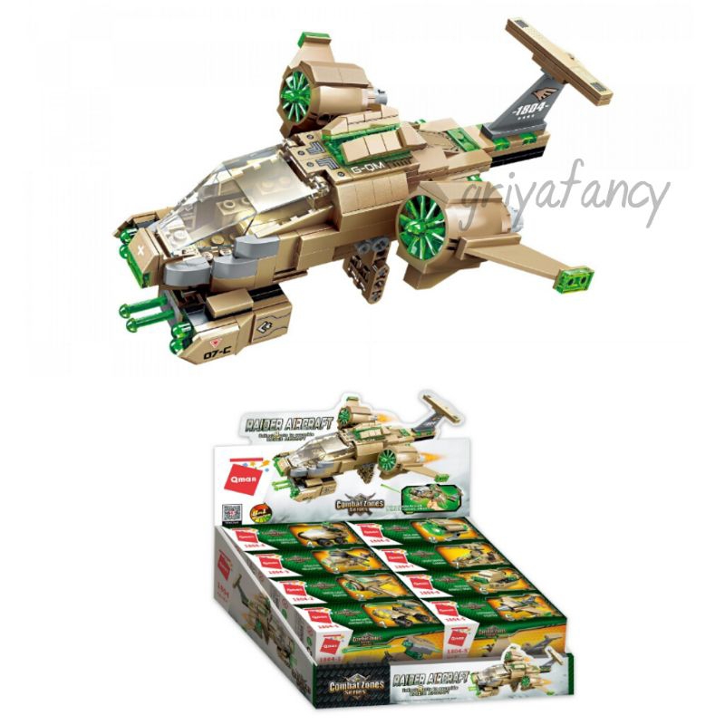 Jual Mainan Lego Brick QMAN 1804 8in1 COMBAT ZONES RAIDER AIRCRAFT Pesawat Tempur | Shopee Indonesia