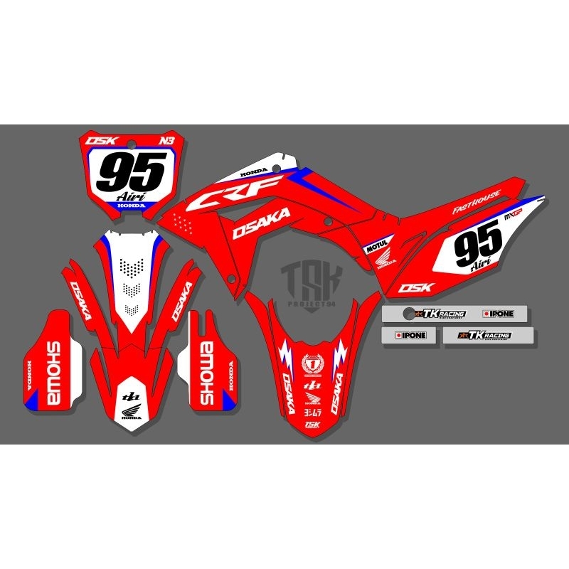 Jual DECAL CUSTOME HONDA CRF 150 L MERAH PUTIH FULLBODY LIMITED DECALS ...
