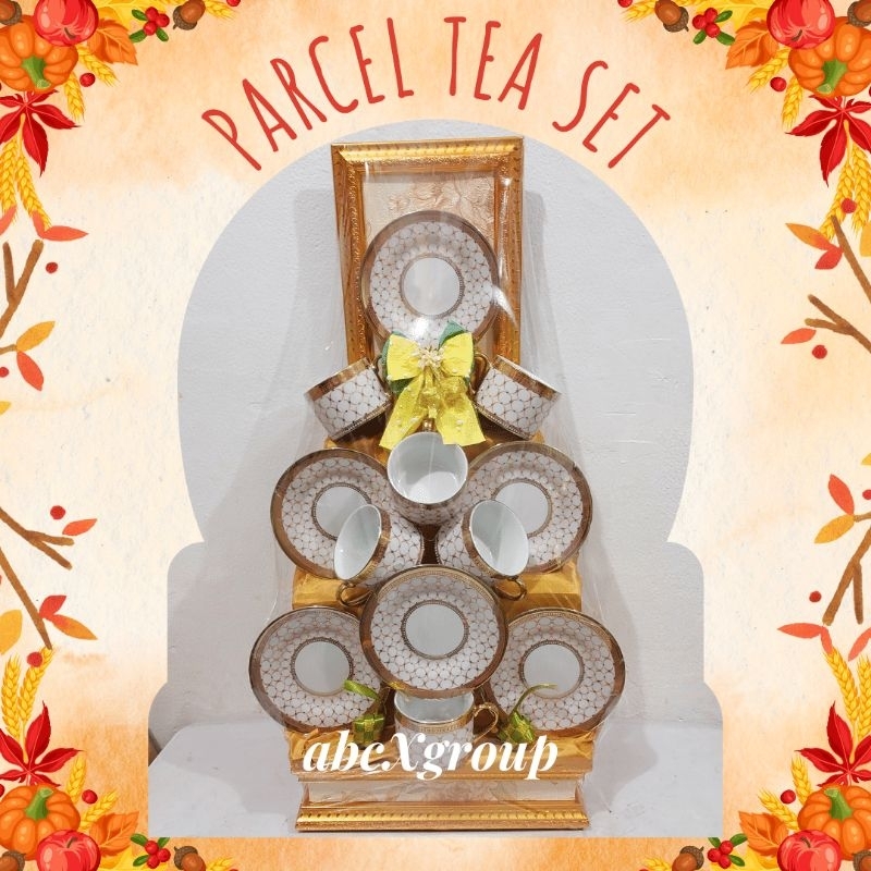 Jual [G.TEA SET] Parcel Pecah Belah GOLDEN Parcel Gelas Kaca Kristal ...